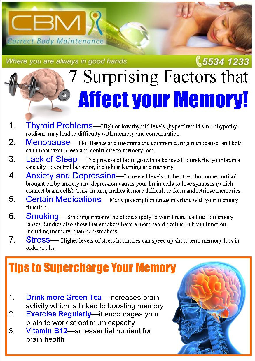 7 Factors Affecting Memory Correct Body Maintenance 7 Factors Affecting Memory Correct Body Maintenance